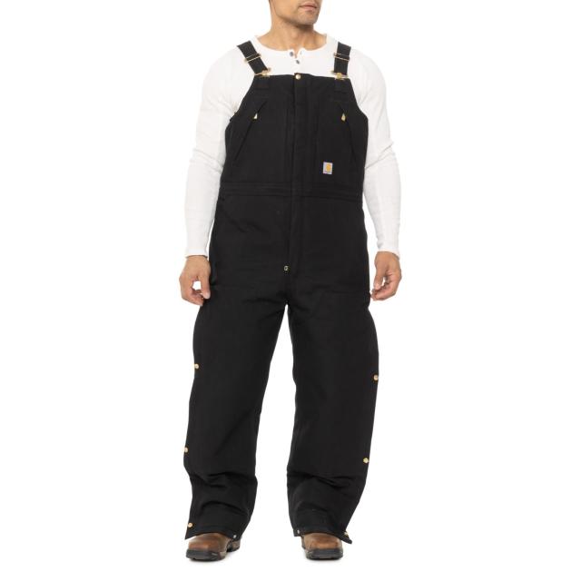(取寄) カーハート 105470 ルーズ フィット ファーム ダック ビブ オーバーオール - インサレーテッド Carhartt 105470 Loose Fit Firm Duck Bib Overalls - Insulated Black