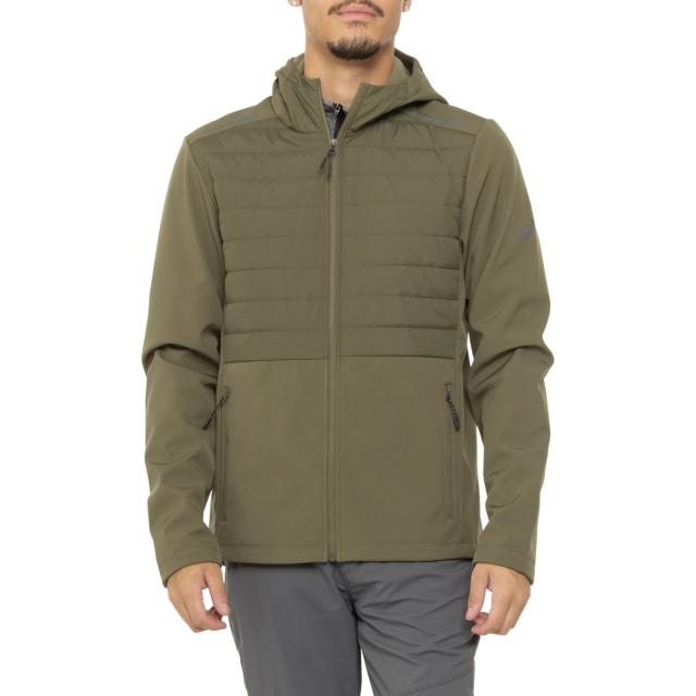 (取寄) アシックス キルテッド ウーブン ソフトシェル ジャケット - インサレーテッド ASICS Quilted Woven Softshell Jacket - Insulated  Dusty Olive