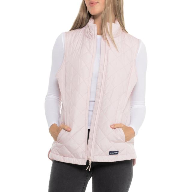 (取寄) ランズエンド エブリデイ ライトウェイト パファー ベスト - インサレーテッド Lands' End Everyday Lightweight Puffer Vest - Insulated Hushed Violet