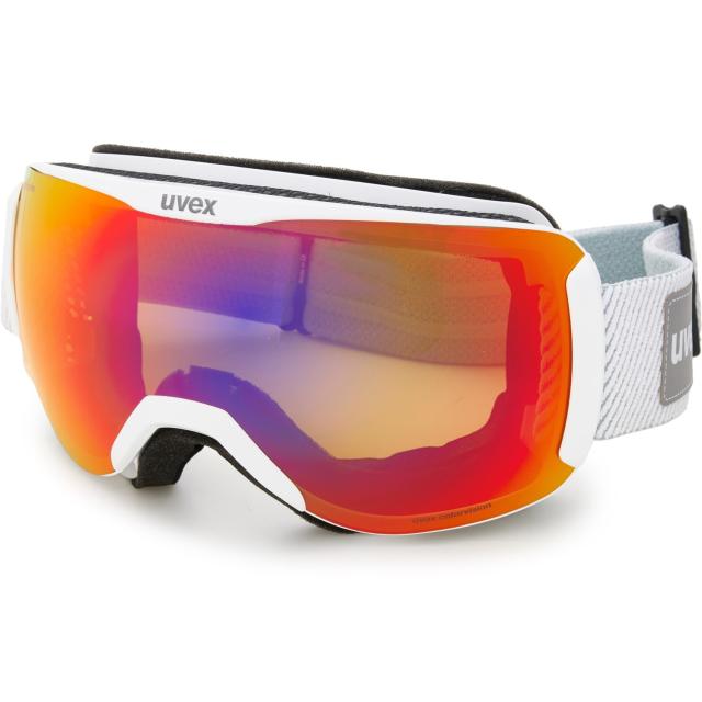 (取寄) ウベックス ダウンヒル 2100 CV プラネット スキー ゴーグルズ - ミラー レンズ uvex Downhill 2100 CV Planet Ski Goggles - Mirror Lens  White/Mirror Scarlet