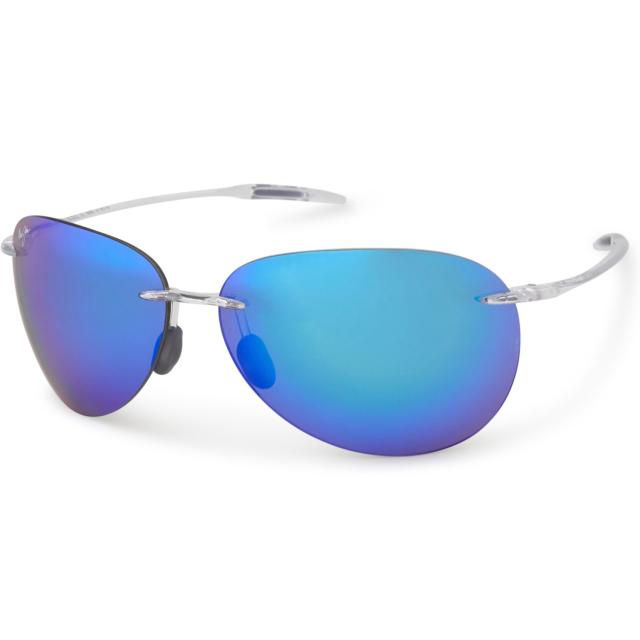 (取寄) マウイ ジム メイド イン ジャパン シュガー ビーチ ミラー サングラス - ポーラライズド MAUI JIM Made in Japan Sugar Beach Mirror Sunglasses - Polarized  Crystal/Crystal/Blue