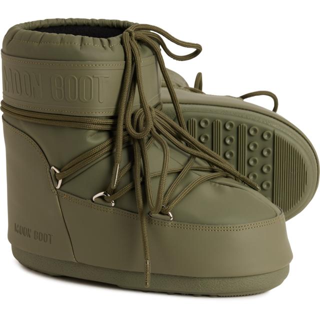 (取寄) レディース メイド イン ヨーロッパ アイコン ロウ ラバー ブーツ MOON BOOTS women Made in Europe Icon Low Rubber Boots (For Women)  Cream