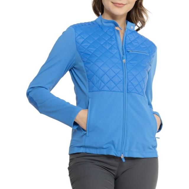 (取寄) G/フォア ハイブリット モト ジャケット G/FORE Hybrid Moto Jacket  Cerulean