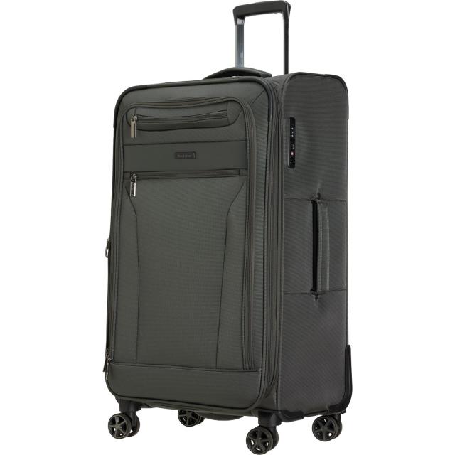 (取寄) ブルックストーン 29インチ ハーバー スピナー スーツケース - ソフトサイド, エクスパンダブル, ダーク チャコール Brookstone 29” Harbor Spinner Suitcase - Softside, Expandable, Dark Charcoal  Dark Charcoal