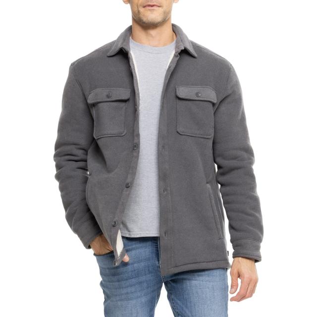 (取寄) ランズエンド ソラリス シェルパ ライン シャツ ジャケット Lands' End Solaris Sherpa Lined Shirt Jacket Gray