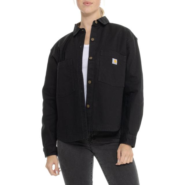 (取寄) カーハート ラギッド フレックス ルーズ フィット ヘビーウェイト ダック シャツ - ロング スリーブ Carhartt 106621 Rugged Flex Loose Fit Heavyweight Duck Shirt - Long Sleeve Black