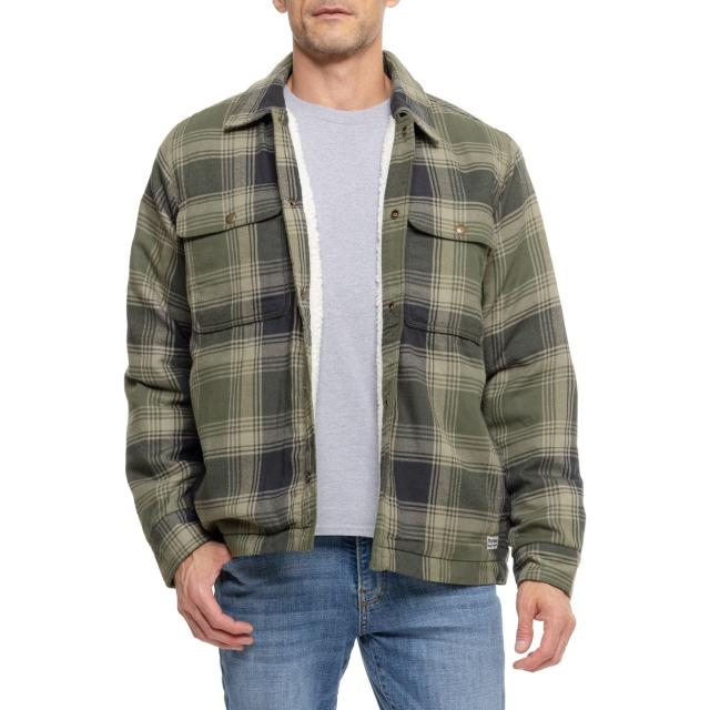 (取寄) マーモット リッジフィールド シャルパラインド フランネル シャツ ジャケット - スナップ フロント Marmot Ridgefield Sherpa-Lined Flannel Shirt Jacket - Snap Front Nori