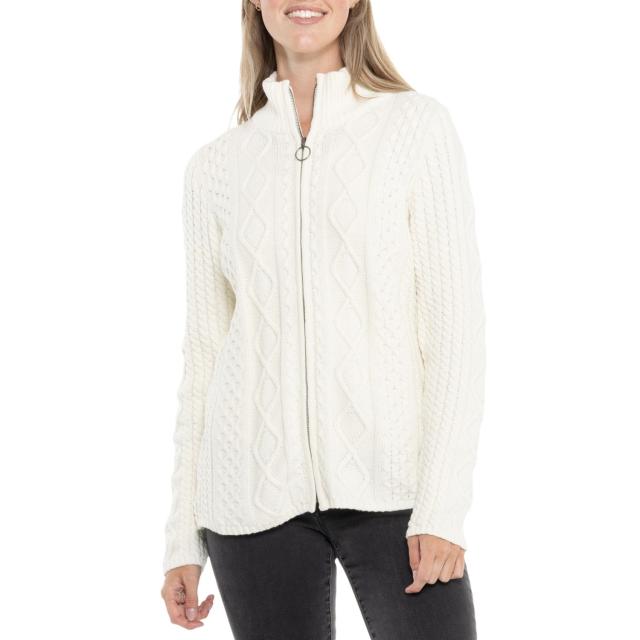 (取寄) アイスランディックデザイン エッシー フルジップ セーター Icelandic Design Essie Full-Zip Sweater  White