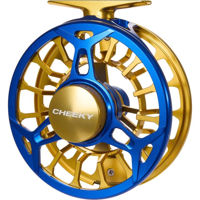 (取寄) チェキフライフィッシング スプレイ 400 フレッシュウォーター フライ リール - 7-9wt Cheeky Fly Fishing Spray 400 Freshwater Fly Reel - 7-9wt  Electric Blue/Gold