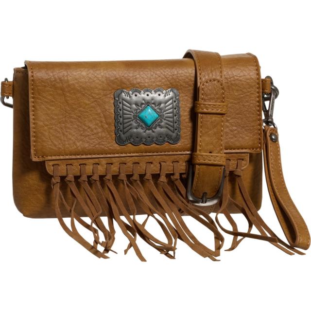 (取寄) ラングラー ツールド クロスボディ バッグ Wrangler Tooled Crossbody Bag  Brown