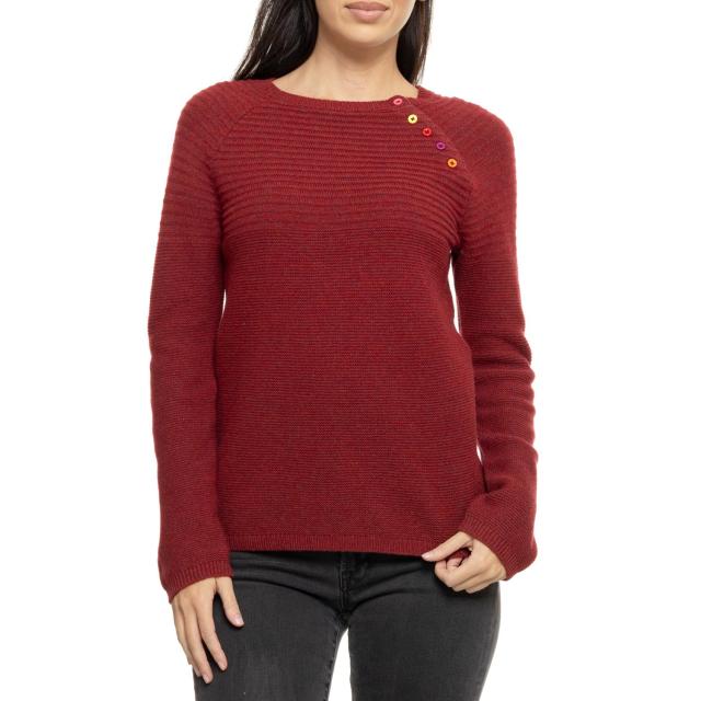 (取寄) タビサウェッブ ダブル リンクス ボタン ヨーク セーター - ラムウール Tabitha Webb Double Links Button Yoke Sweater - Lambswool  Dusty Red