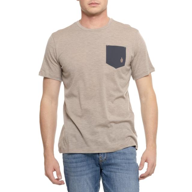(取寄) ライトウェイト ポケット T-シャツ - メリノ ウール, ショート スリーブ Trew Gear Lightweight Pocket T-Shirt - Merino Wool, Short Sleeve  Oatmeal