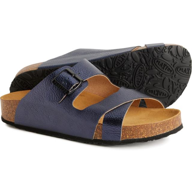(取寄) レディース メイド イン スペイン コルク フットベッド サンダル Plakton women Made in Spain Cork Footbed Sandals (For Women)  Elefante/Marino
