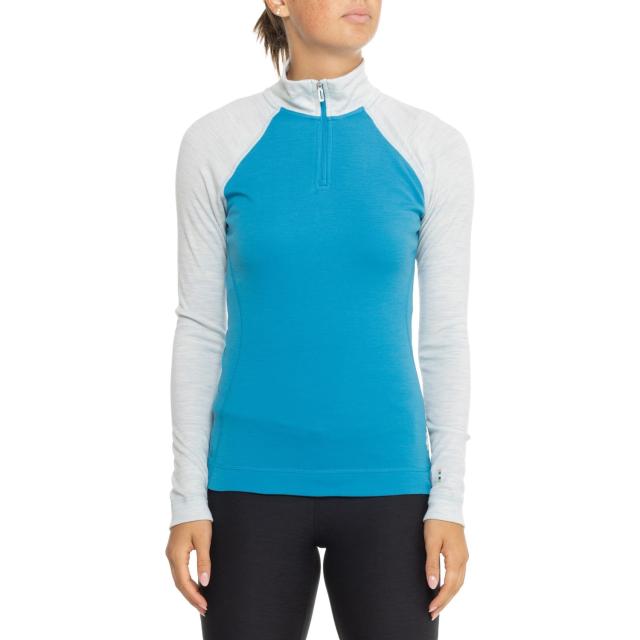 (取寄) スマートウール クラシック サーマル ベース レイヤー トップ - メリノ ウール, ジップ ネック, ロング スリーブ SmartWool Classic Thermal Base Layer Top - Merino Wool, Zip Neck, Long Sleeve Bl Deep Pool Blue