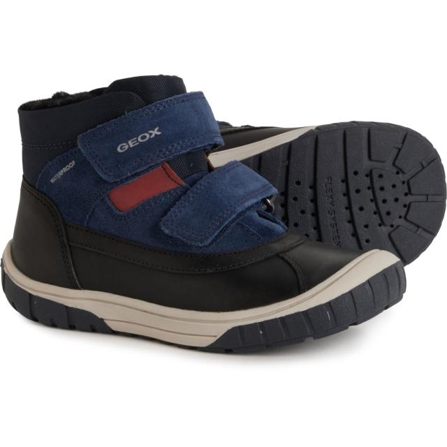 (取寄) ジェオックス トドラー ボーイズ アンド ガールズ オマール ウィンター ブーツ - ウォータープルーフ, スエード Geox Toddler Boys and Girls Omar Winter Boots - Waterproof, Suede  Black/Navy