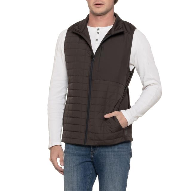 (取寄) アシックス グリッド バッフル ベスト - インサレーテッド ASICS Grid Baffle Multimedia Vest - Insulated  Cocoa