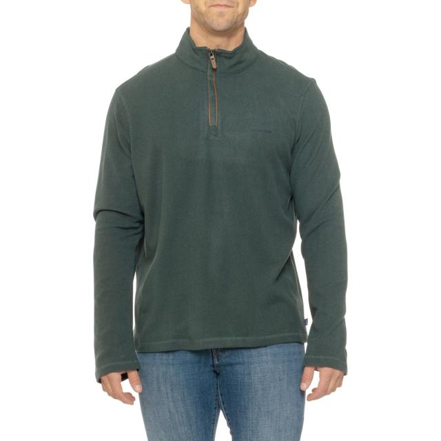 (取寄) ランズエンド ブラッシュ ピケ シャツ - ジップ ネック, ロング スリーブ Lands' End Brushed Pique Shirt - Zip Neck, Long Sleeve Green