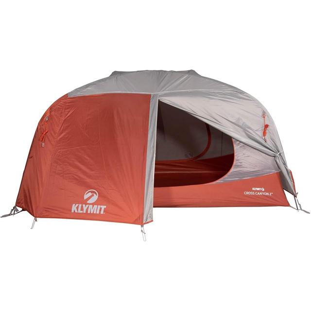 (取寄) クライミット クロス キャニオン 2 テント - 2-パーソン, 3-シーズン Klymit Cross Canyon 2 Tent - 2-Person, 3-Season  Grey/Picante