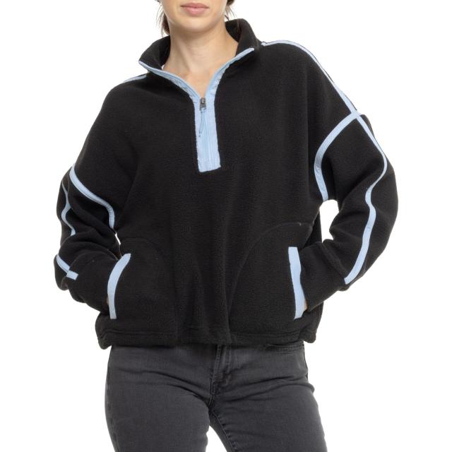 (取寄) キョーダンアウトドア モック ネック カラーブロック フリース ジャケット - ジップ ネック Kyodan Outdoor Mock Neck Color-Block Fleece Jacket - Zip Neck  Black/ Blue Gray