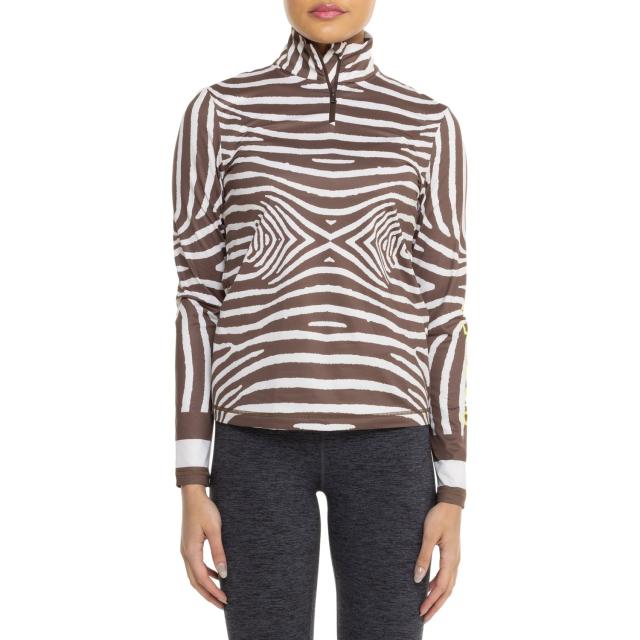 (取寄) ボグナー ベリン1 テクニカル ベース レイヤー トップ - ジップ ネック, ロング スリーブ Bogner Beline1 Technical Base Layer Top - Zip Neck, Long Sleeve  Zebra Print