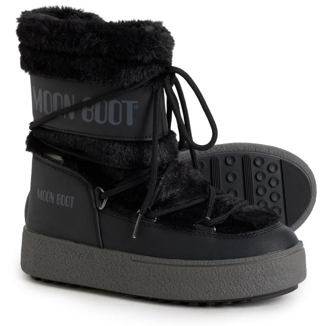 (取寄) レディース Lトラック フェイク-ファー ブーツ MOON BOOTS women Ltrack Faux-Fur Boots (For Women)  001-Black