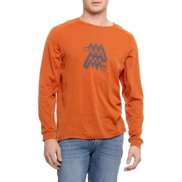 (取寄) ライトウェイト バイブレーションズ T-シャツ - メリノ ウール, ロング スリーブ Trew Gear Lightweight Vibrations T-Shirt - Merino Wool, Long Sleeve  Sandstone Red