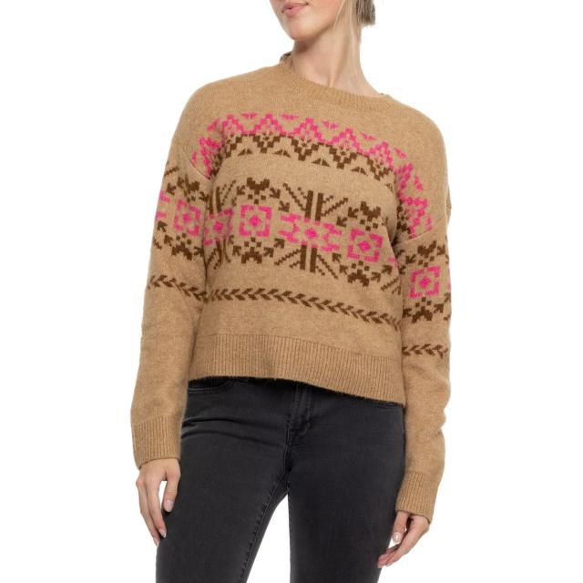 (取寄) ラッキーブランド フェア アイル クルー ネック セーター Lucky Brand Fair Isle Crew Neck Sweater Camel Multi