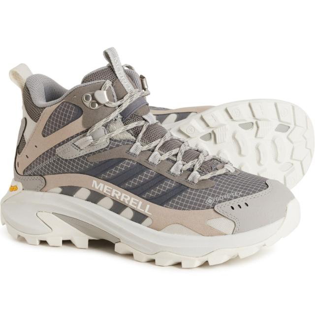 (取寄) メレル レディース モアブ スピード 2 ミッド ゴア-テックス ハイキング シューズ Merrell women Moab Speed 2 Mid Gore-Tex Hiking Shoes (For Women)  Charcoal