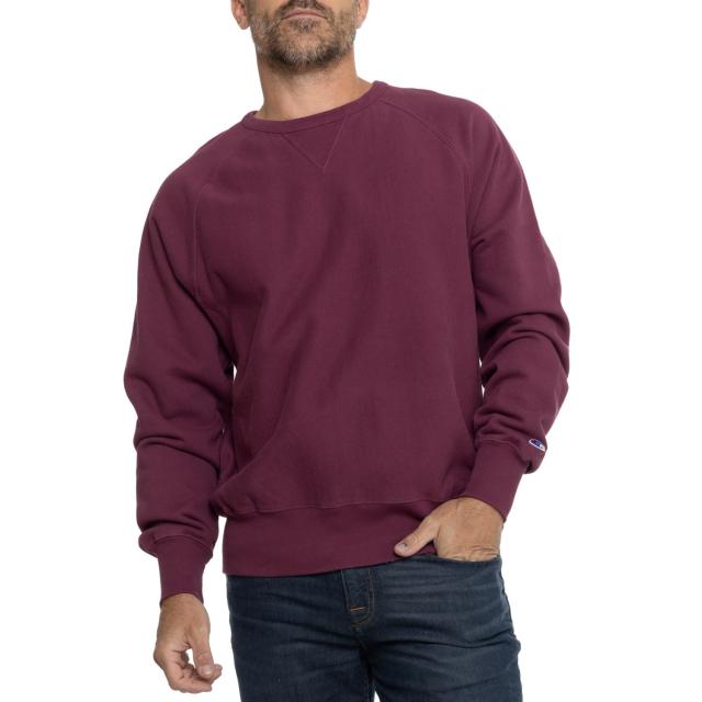 (取寄) チャンピオン クラウド ウォッシュ クルー ネック スウェットシャツ Champion Cloud Wash Crew Neck Sweatshirt  Maroon Dusk