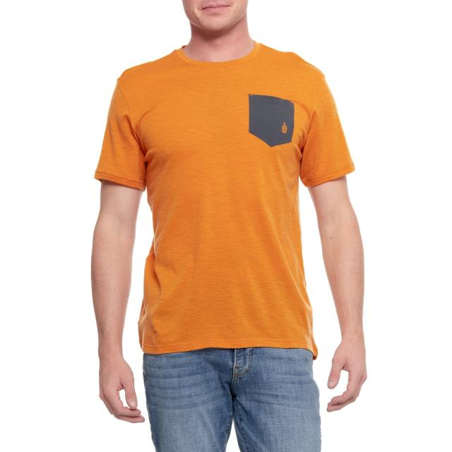 (取寄) ライトウェイト ポケット T-シャツ - メリノ ウール, ショート スリーブ Trew Gear Lightweight Pocket T-Shirt - Merino Wool, Short Sleeve  Dungeness Orange