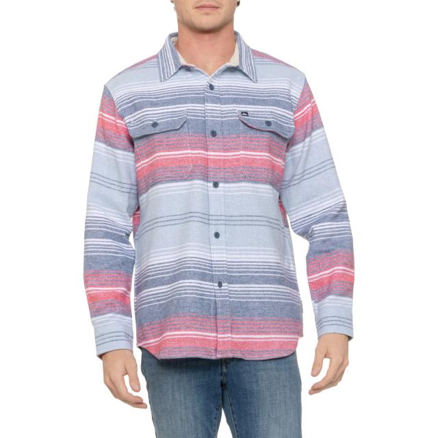 (取寄) クイックシルバー ストライプド シャツ ジャケット Quiksilver Striped Shirt Jacket  Ashley Blue