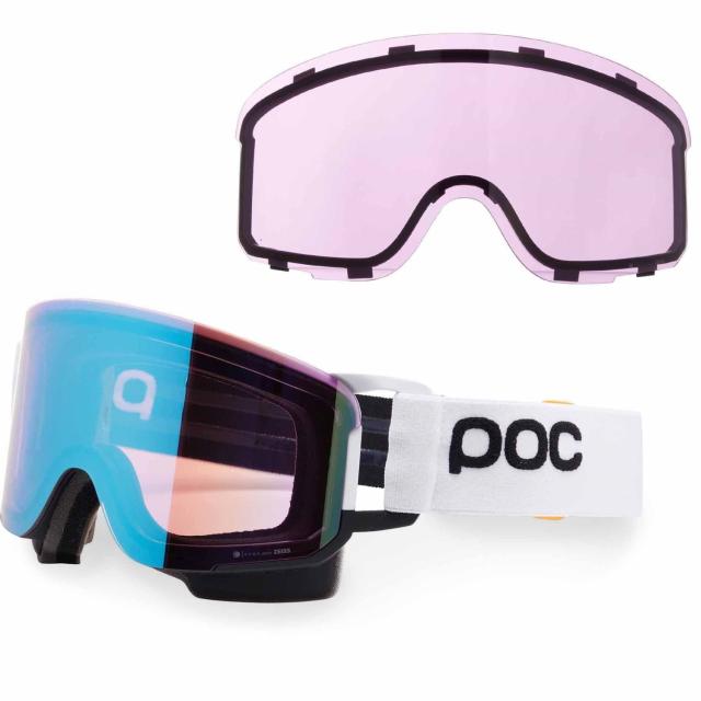(取寄) POC ネクサル クラリティ コンプ スキー ゴーグルズ - エクストラ レンズ POC Nexal Clarity Comp Ski Goggles - Extra Lens  Hydrogen White/Uranium Black/Spektris Blue