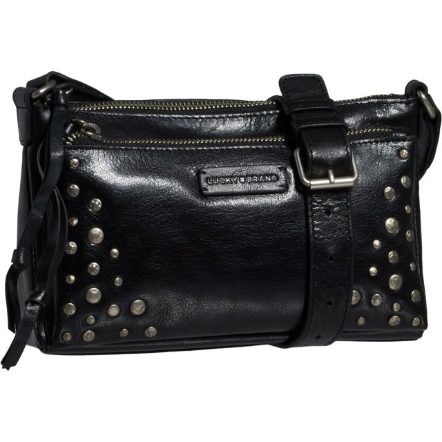 (取寄) ラッキーブランド ショルダー バッグ - レザー Lucky Brand Keil Shoulder Bag - Leather Black