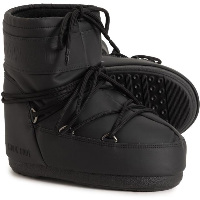 (取寄) レディース メイド イン ヨーロッパ アイコン ロウ ラバー ブーツ MOON BOOTS women Made in Europe Icon Low Rubber Boots (For Women)  001-Black