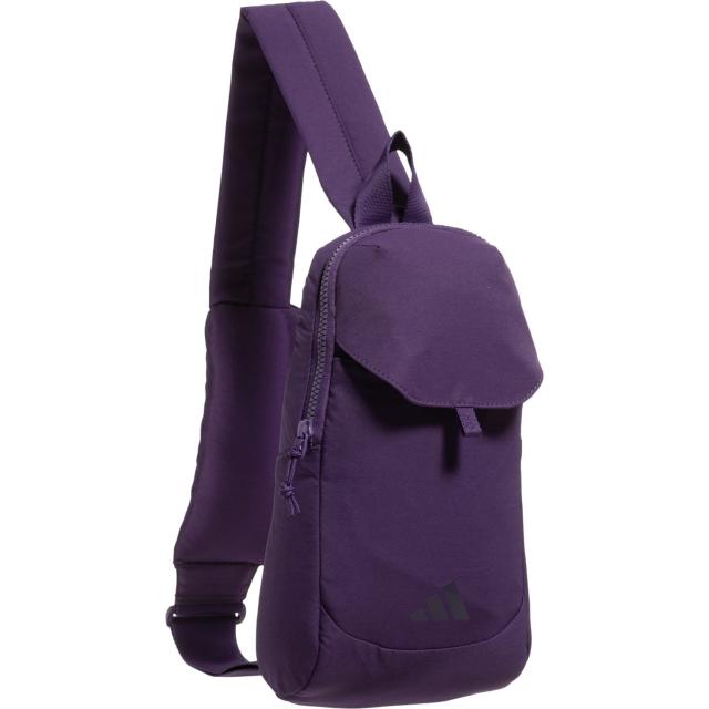 (取寄) アディダス エッセンシャル 3 スリング クロスボディ バッグ adidas Essentials 3 Sling Crossbody Bag  Aurora Plum Purple/Aurora Black