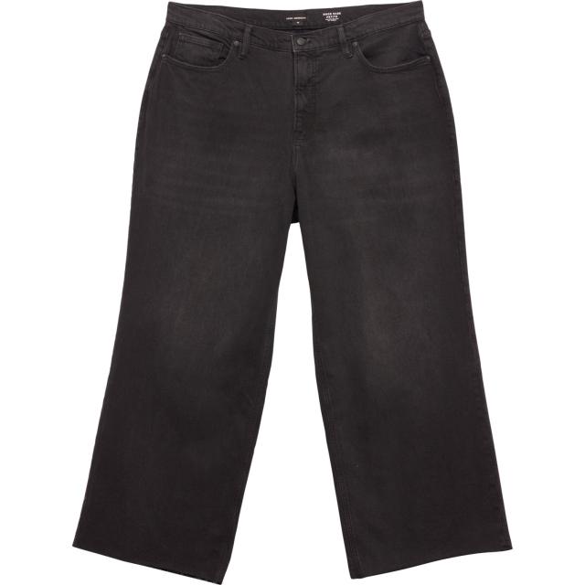 (取寄) グッドアメリカン イーズ リラックスド-フィット ワイド レッグ ジーンズ - ミッド ライズ, ピティート GOOD AMERICAN Ease Relaxed Wide Leg Jeans - Mid Rise, Petite  Black