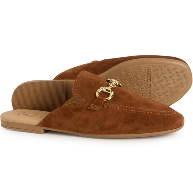 (取寄) レディース メイド イン イタリー エララ ミュール シューズ ITALIAN SHOEMAKERS LEATHER COLLECTION women Made in Italy Elara Mule Shoes (For Women)  Chestnut Suede