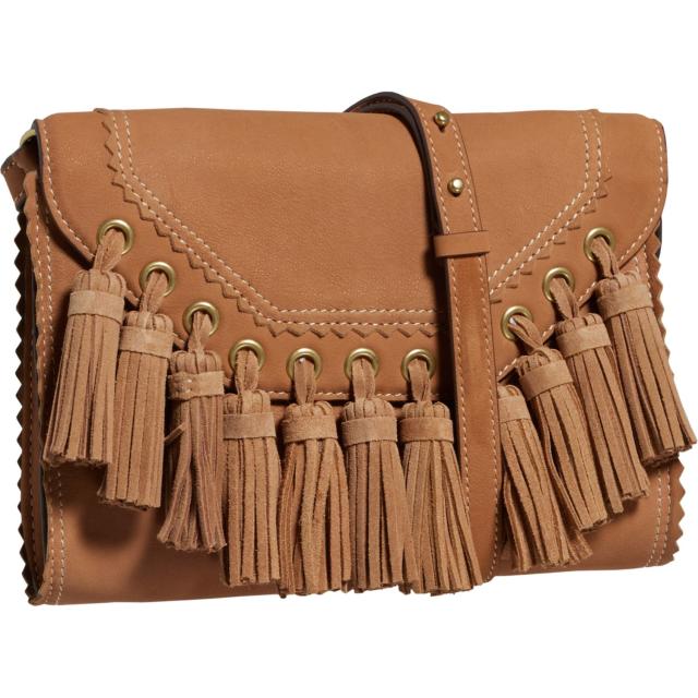 (取寄) ラッキーブランド ゾーイ クロスボディ バッグ - レザー Lucky Brand Zoie Crossbody Bag - Leather Tan
