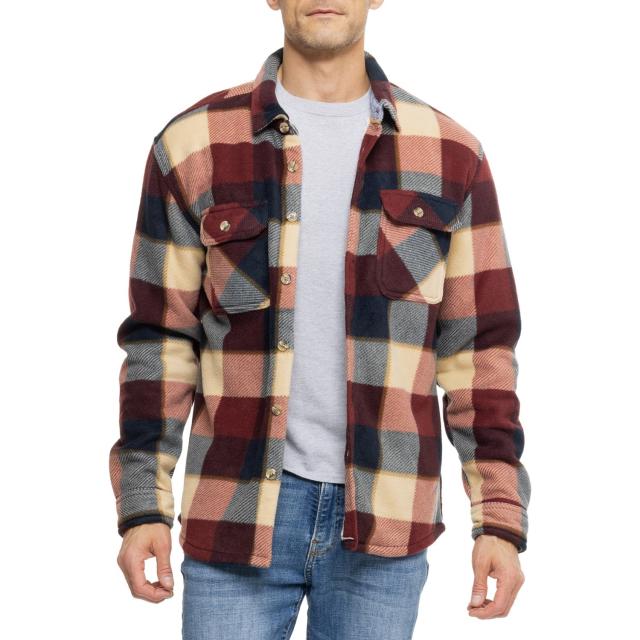 (取寄) テルライドクロージングカンパニー ビスマルク シェルパ フランネル シャツ ジャケット Telluride Clothing Company Bismarck Sherpa Flannel Shirt Jacket  Burgundy