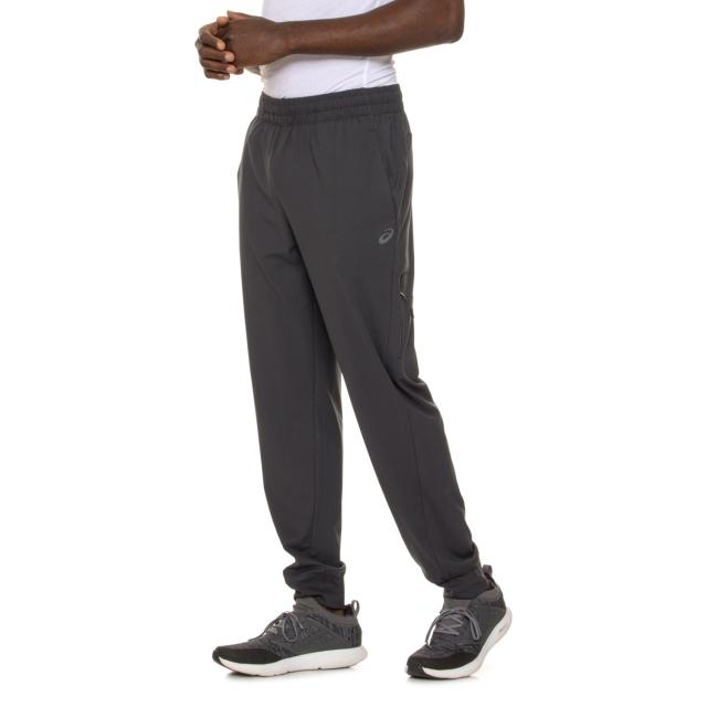 (取寄) アシックス ブラッシュ ニット ジョガーズ ウィズ サイド ジップ ポケット ASICS Brushed Knit Joggers with Side Zip Pocket  Graphite Grey
