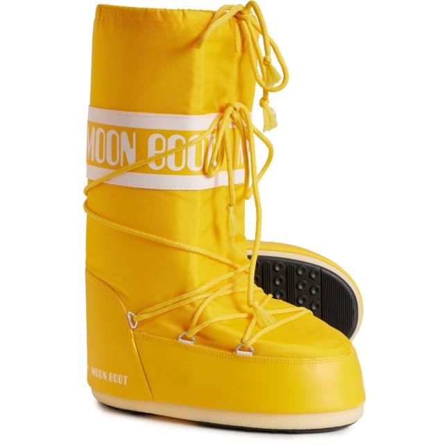 (取寄) レディース メイド イン ヨーロッパ アイコン ナイロン ブーツ MOON BOOTS women Made in Europe Icon Nylon Boots (For Women)  084-Yellow
