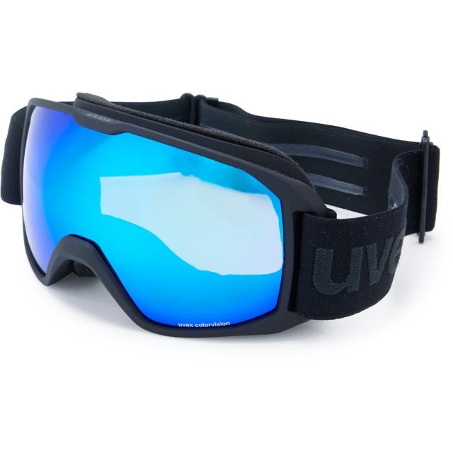 (取寄) ウベックス CV スキー ゴーグルズ uvex Xcitd CV Ski Goggles  Black Matte/Blue