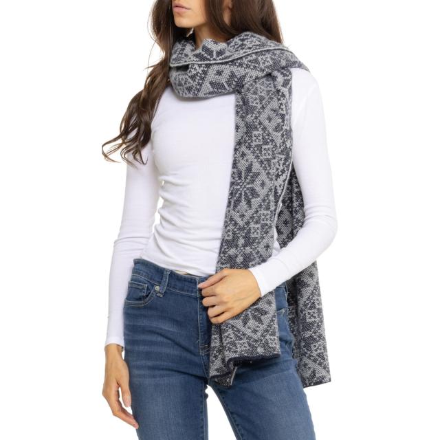 (取寄) ダーレオブノルウェー ロゼ スカーフ - ウール-カシミヤ Dale of Norway Rose Scarf - Wool-Cashmere  Blue