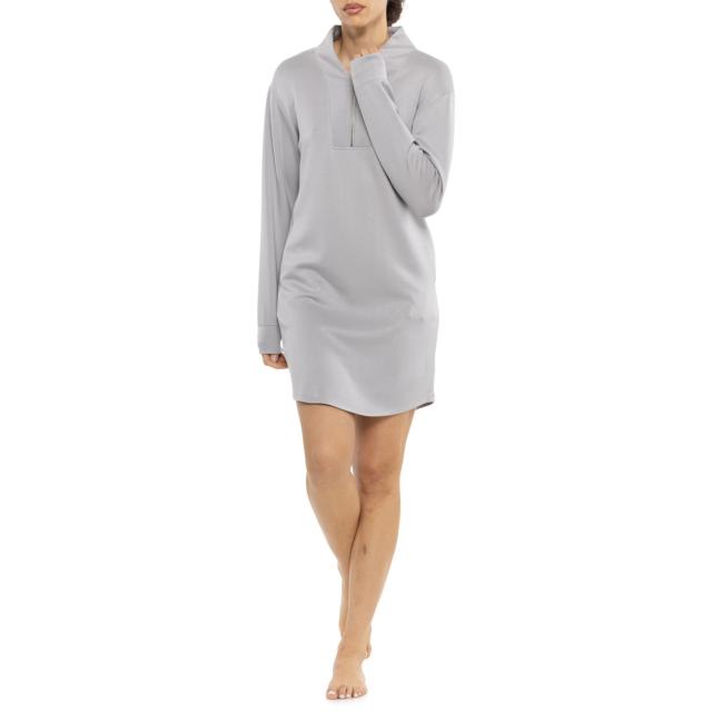 (取寄) チュニック ラウンジャー - ジップ ネック, ロング スリーブ Softies Dreamtech Tunic Lounger - Zip Neck, Long Sleeve  Grey