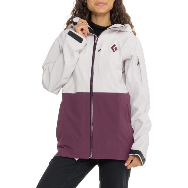 (取寄) ブラックダイヤモンド リーコン ストレッチ スキー シェル ジャケット - ウォータープルーフ, レコ  Recon Stretch Ski Shell Jacket - Waterproof, RECCO  Ice Pink-Blackberry