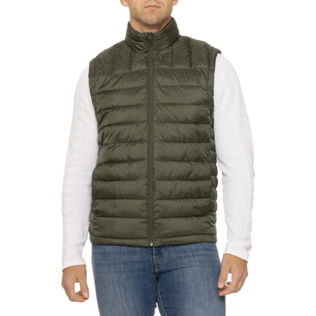 (取寄) ランズエンド パッカブル パファー ベスト - インサレーテッド Lands' End Packable Puffer Vest - Insulated Olive