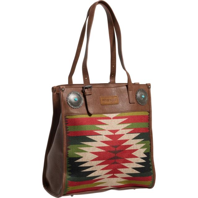 (取寄) ラングラー トート バッグ Wrangler Aztec-Print Tote Bag  Brown