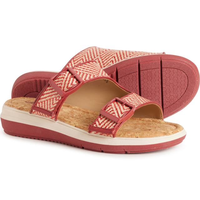(取寄) JBUバイジャンブー レディース コナ 2-バンド サンダル JBU BY JAMBU women Kona 2-Band Sandals (For Women)  Red/Cream Raffia