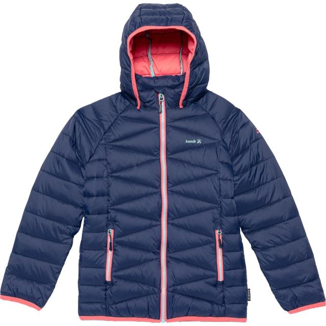 (取寄) カミック ガールズ アデル ミッドウエイト ジャケット - ウォータープルーフ, インサレーテッド Kamik Girls Adele Midweight Jacket - Waterproof, Insulated  Navy