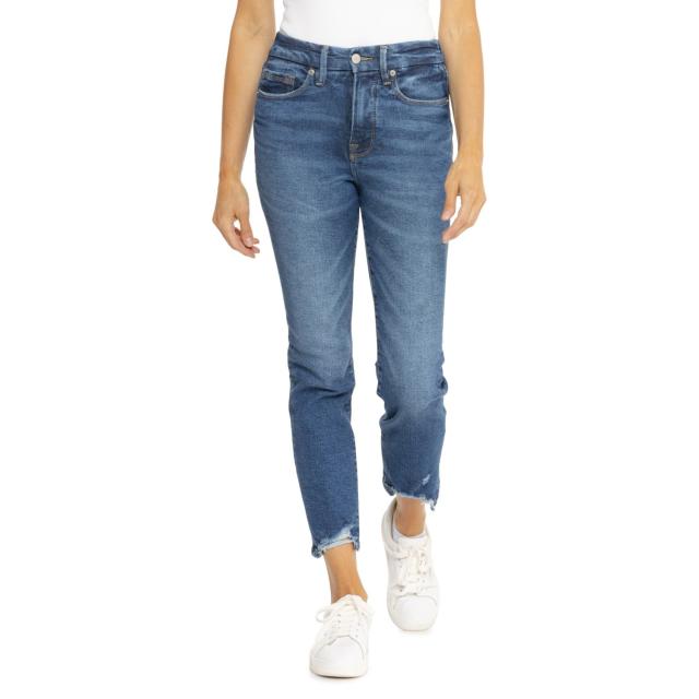 (取寄) グッドアメリカン グッド レッグス ストレート ジーンズ GOOD AMERICAN Good Legs Straight Jeans  Indigo